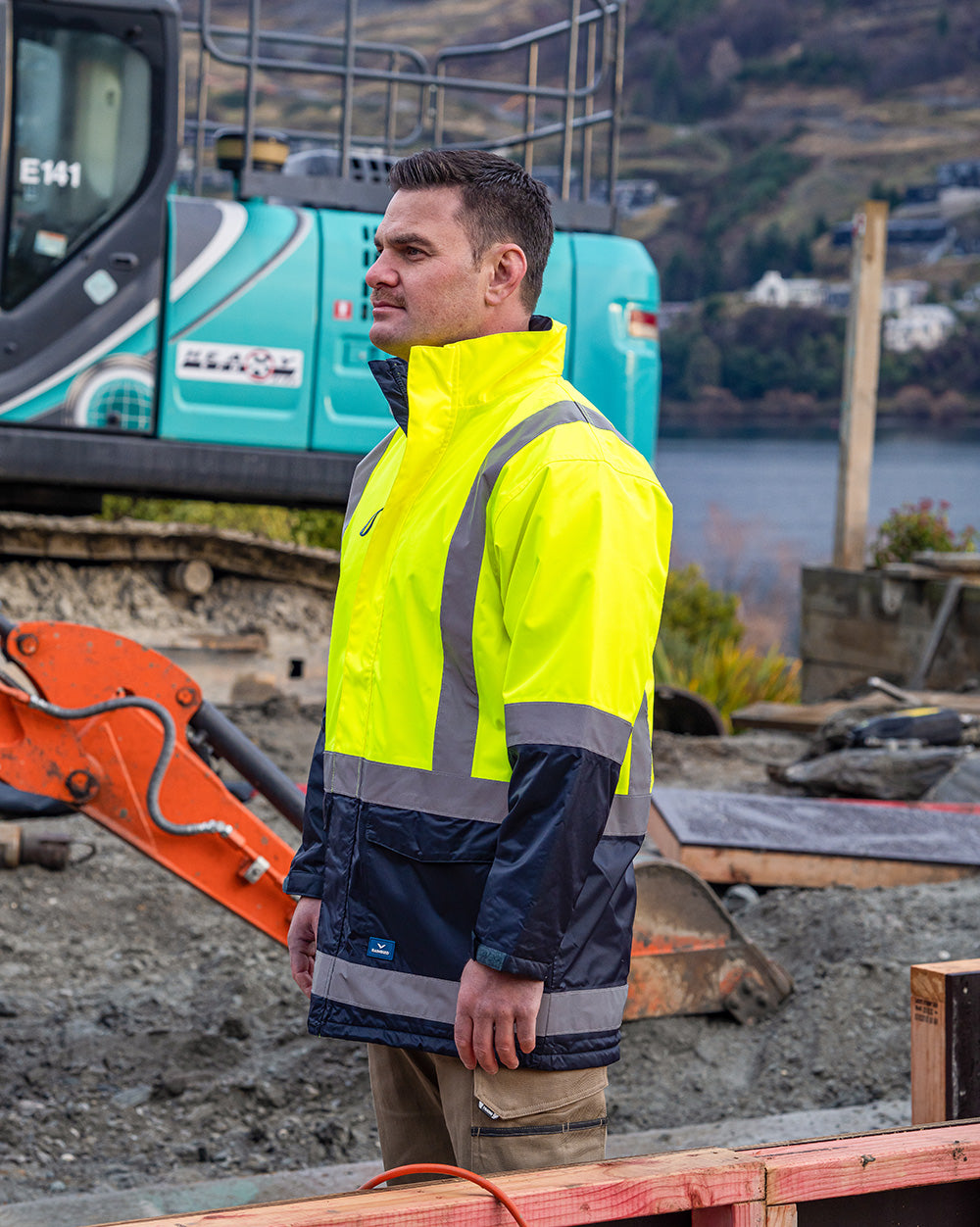Sentinel Jacket in Fluoro Yellow & Navy – Rainbird Workwear